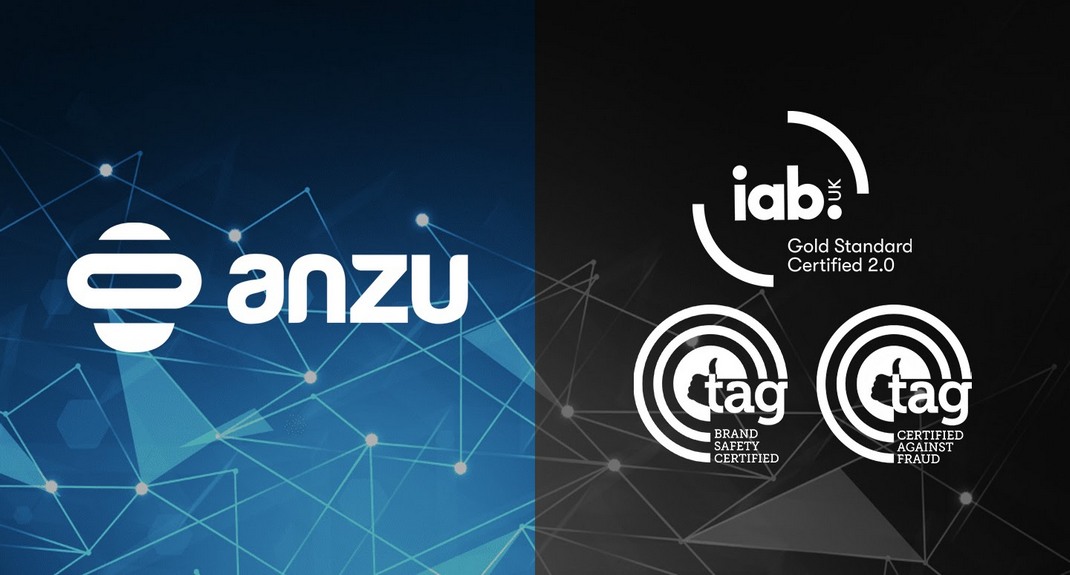Anzu Awarded Tag Seals And Iab Uk Gold Standard 2 0 Certification